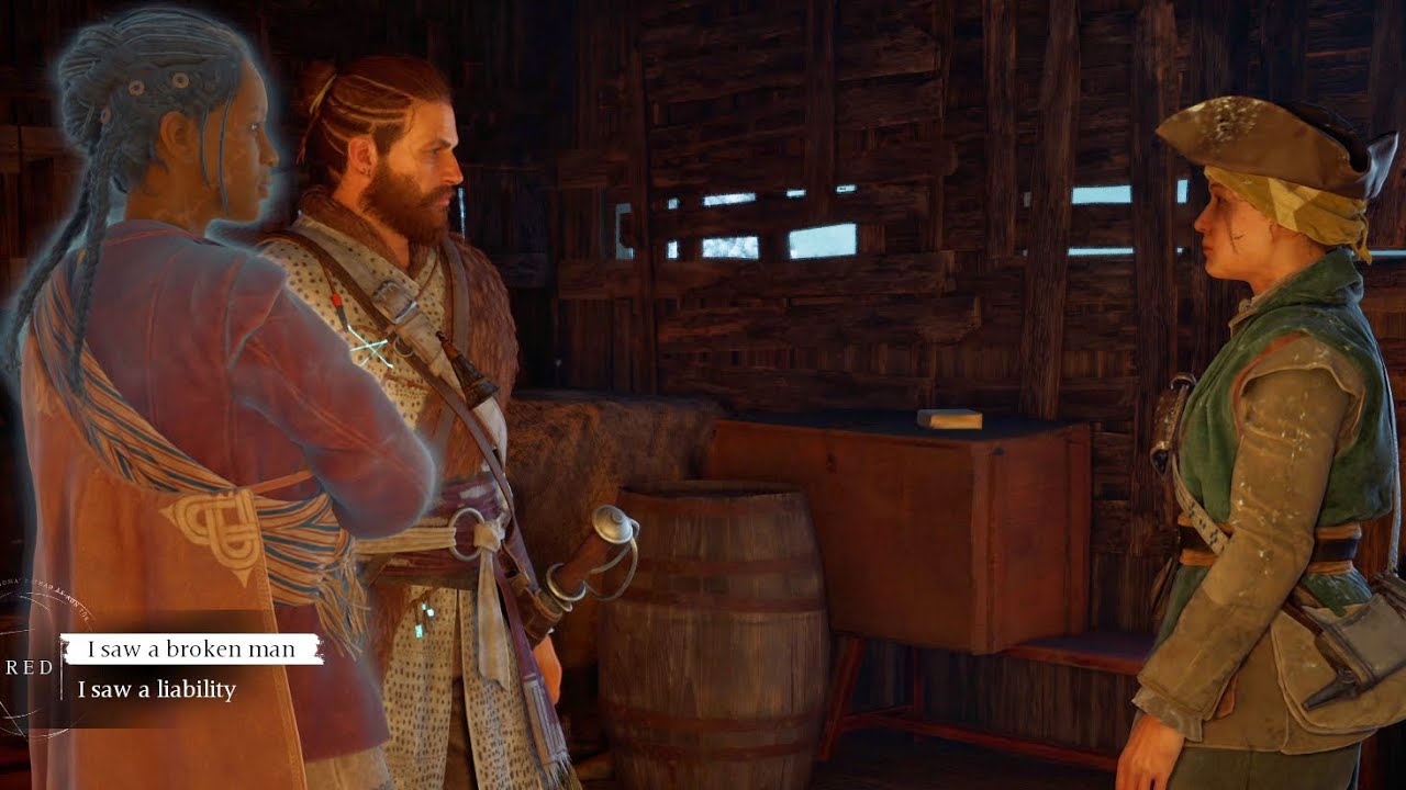 Red Mac Raith asks to Helen about Grace Pennington: Banishers: Ghosts ...