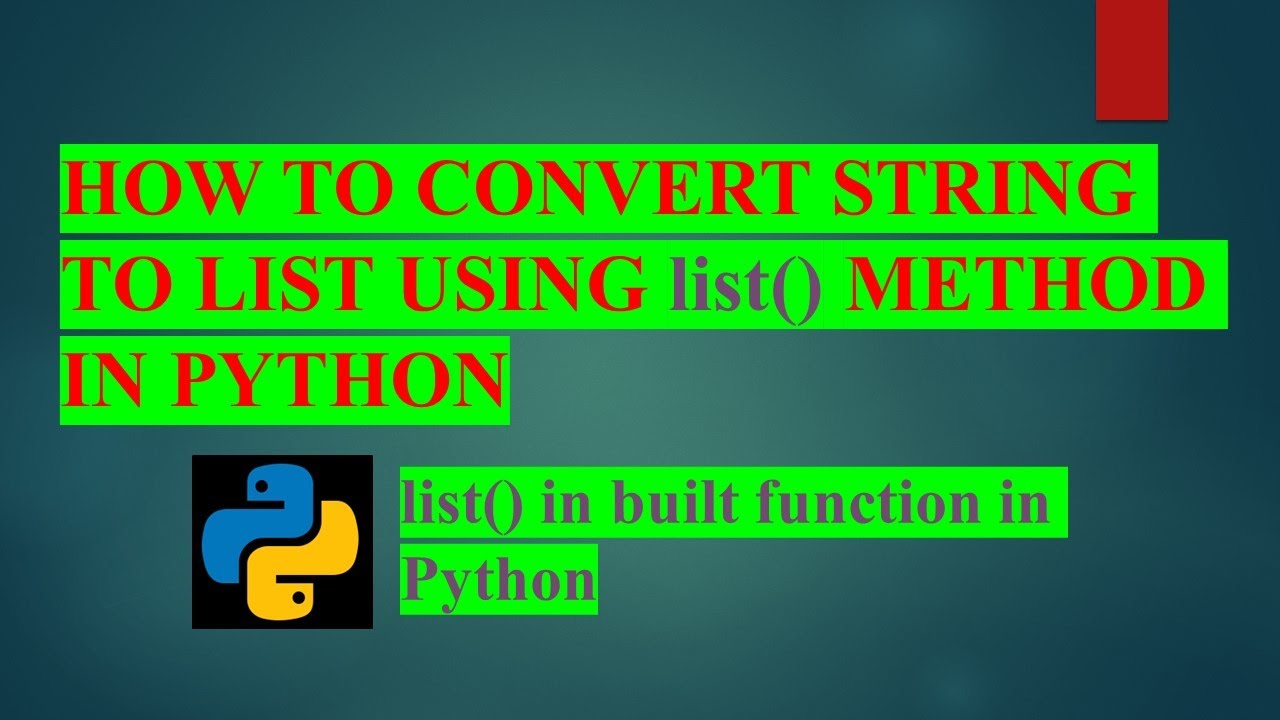How To Convert String To List Using List Function ALLinONE how-to-convert-string-to-list-using-list-function-allinone