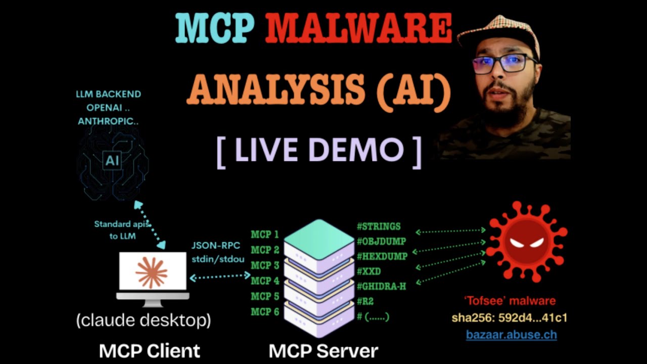 Learn and use MCP AI for Malware Analysis ! [live demo] - YouTube