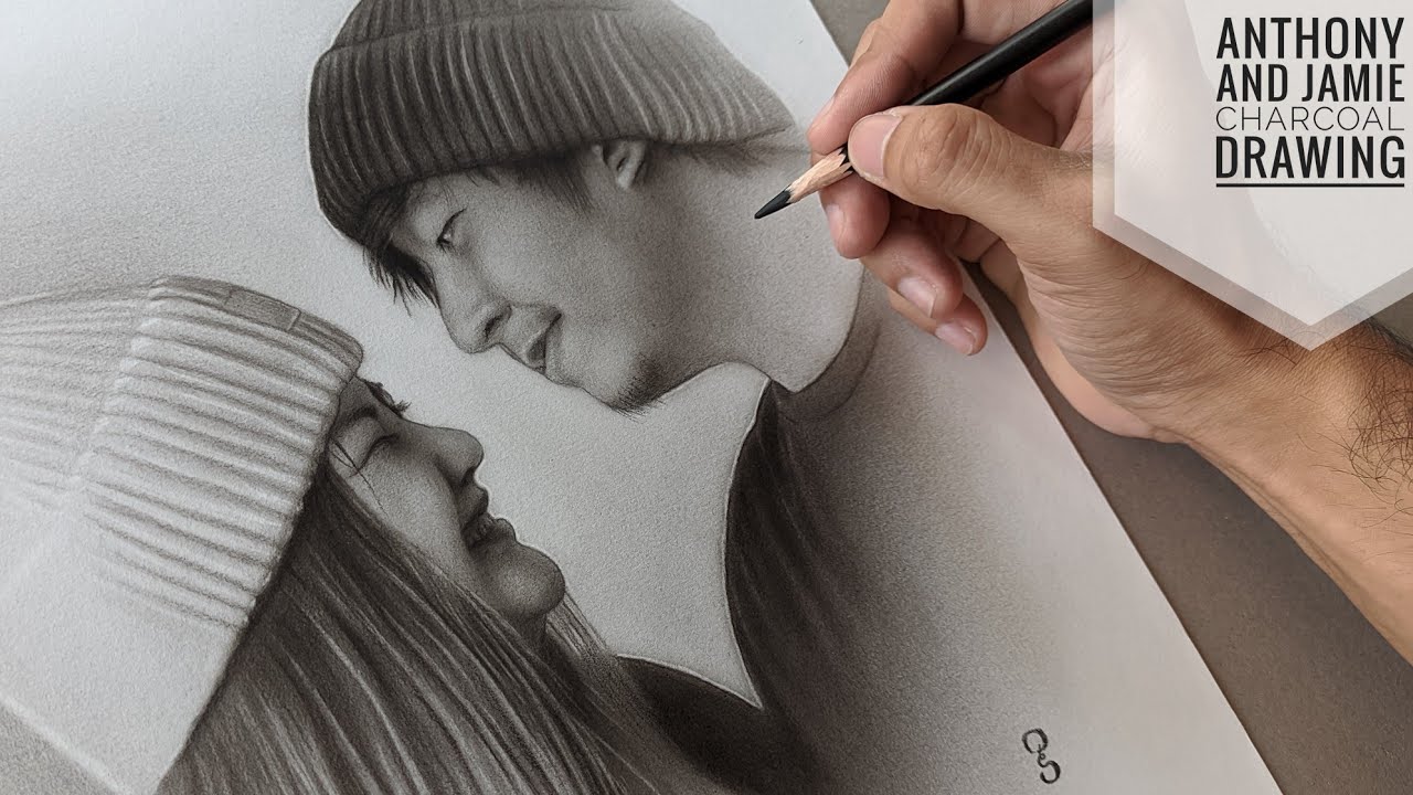 Anthony Leodones & Jamie Bautista Charcoal Drawing | PaulArTv - YouTube