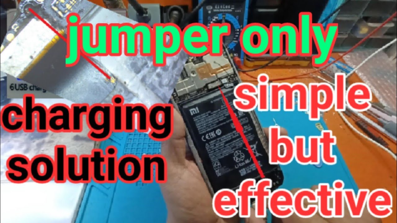 Redmi 9t not charging jumper solution!!! - YouTube
