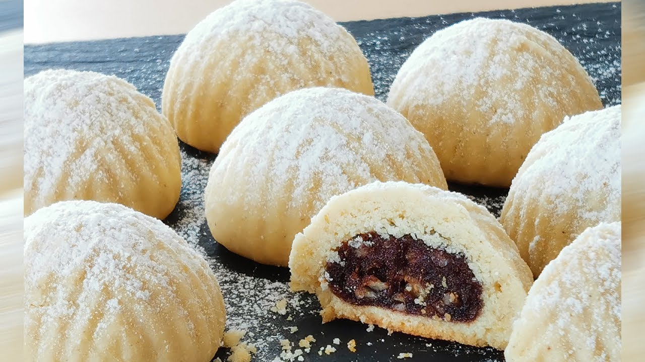 Recette de MAAMOUL "Biscuit fourré aux dattes et aux noix " - YouTube