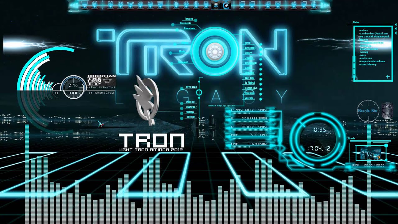 Rainmeter-Light tron 2012 - YouTube