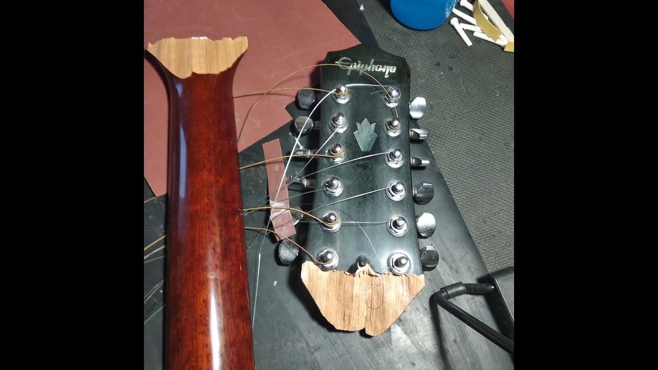 12 STRING GUITAR: HOW TO GLUE BROKEN HEAD - YouTube