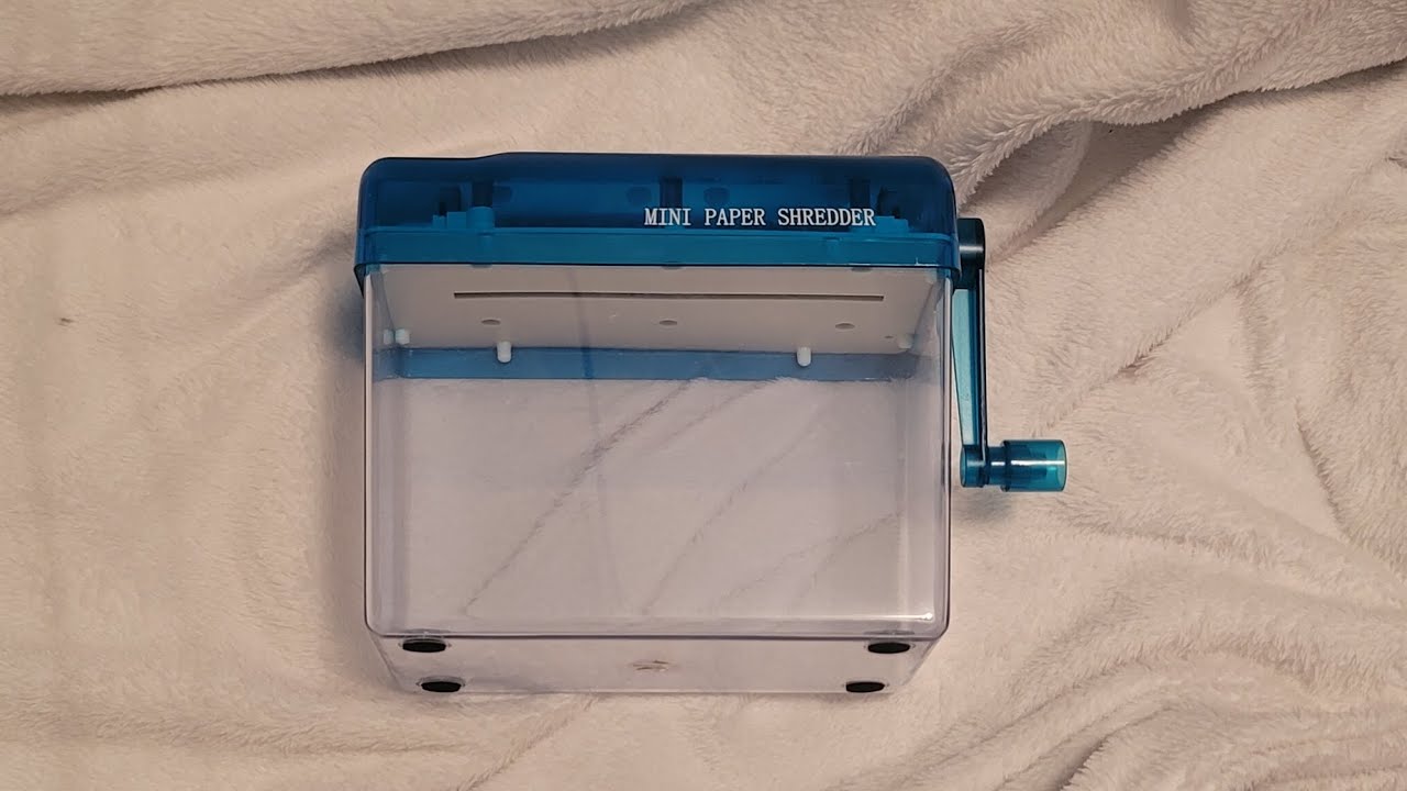 mini paper shredder | hand crank shredder | Review | How To Use - YouTube