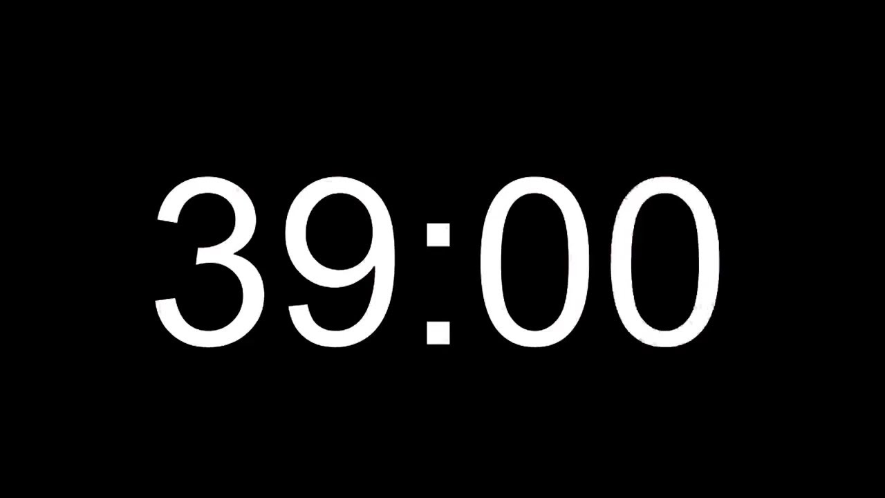 Basic 39 Minutes silent countdown + end beep buzzer - YouTube