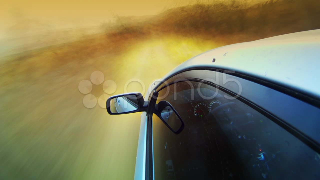 Driving At Country Road Timelapse. View From Outside Car Cabin. Pov ...