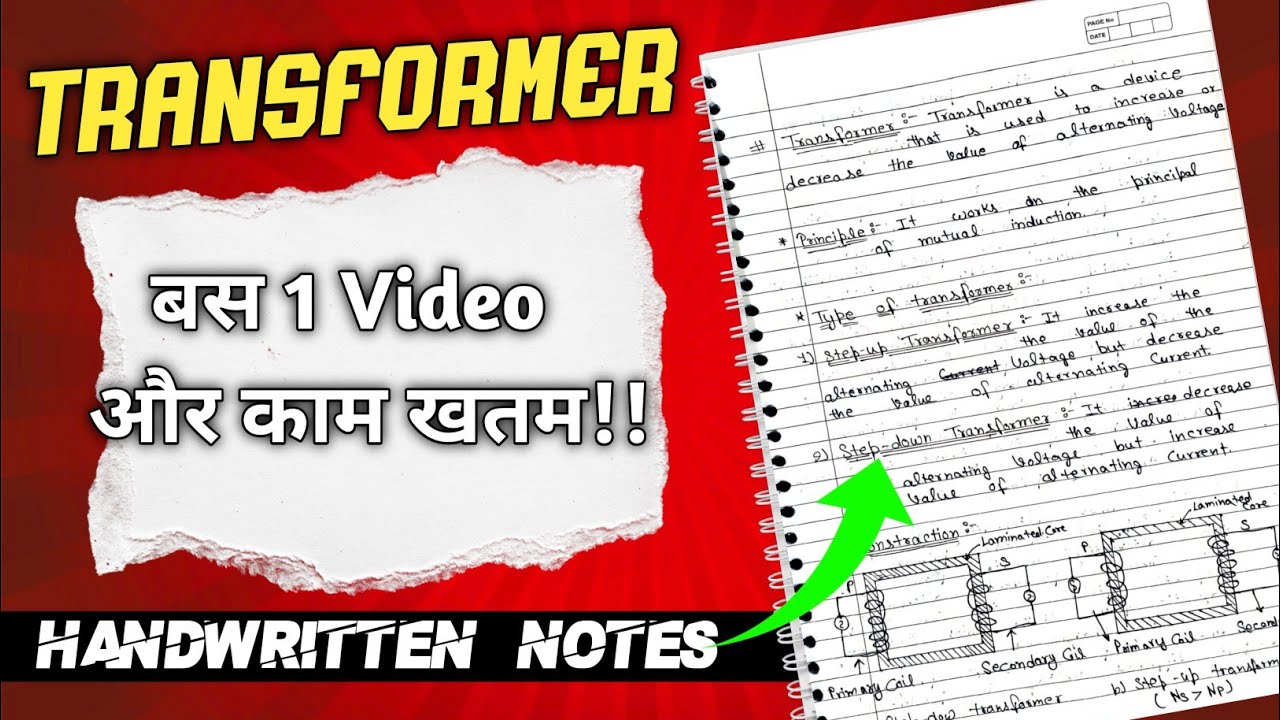 Easy to Learn: Transformer Notes in My Handwriting📝👍 #transformer - YouTube