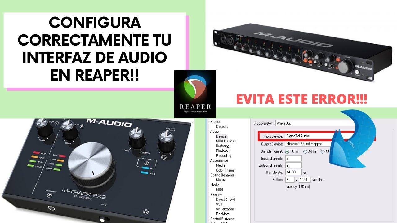 Configura tu Interfaz de Audio en Reaper Correctamente. - YouTube