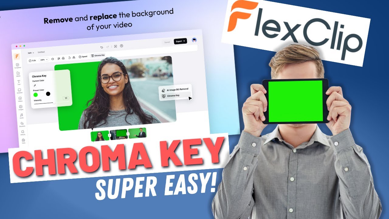 FlexClip CHROMA KEY And Other NEW Features! - YouTube