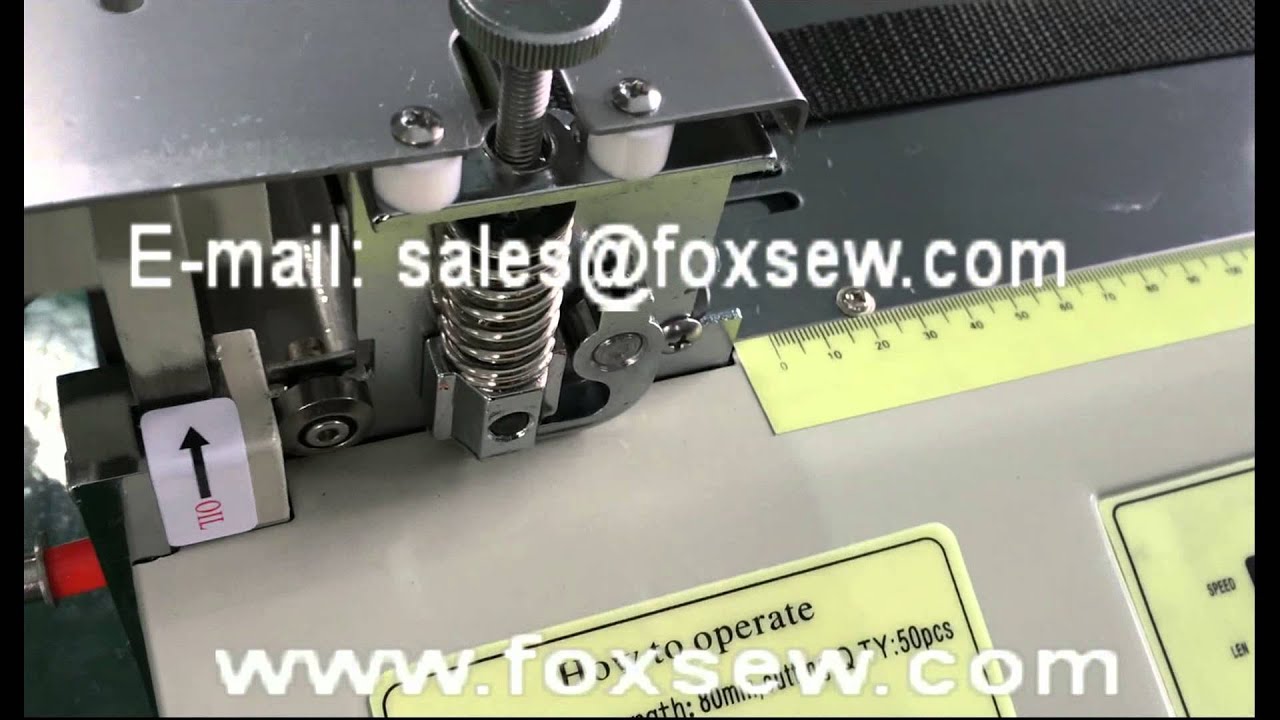 Automatic Polyester Ribbon Cutting Machine - YouTube