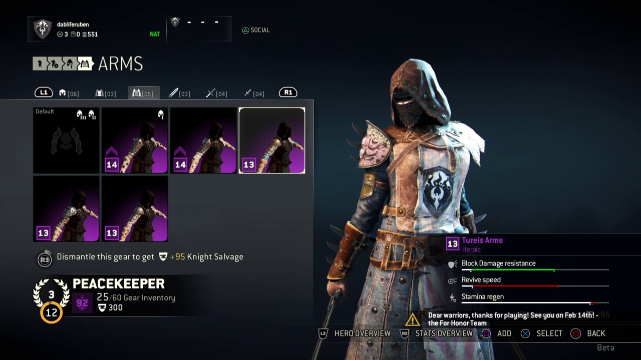 Level 92 Peacekeeper (Gear Score) - For Honor Open Beta - YouTube