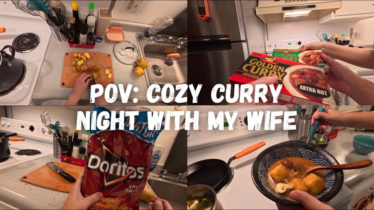 Cooking Curry for my Wife After a Long Day at Work | Relaxing Cooking ...