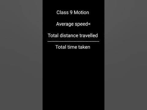 #shorts Class 9 Motion Average speed and Average velocity #science ...