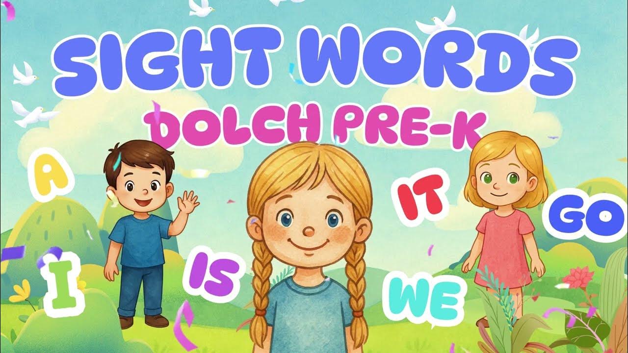 Sight Words Dolch Pre-K - YouTube