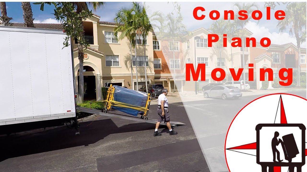 CONSOLE PIANO MOVING - UPRIGHT PIANO MOVING - YouTube