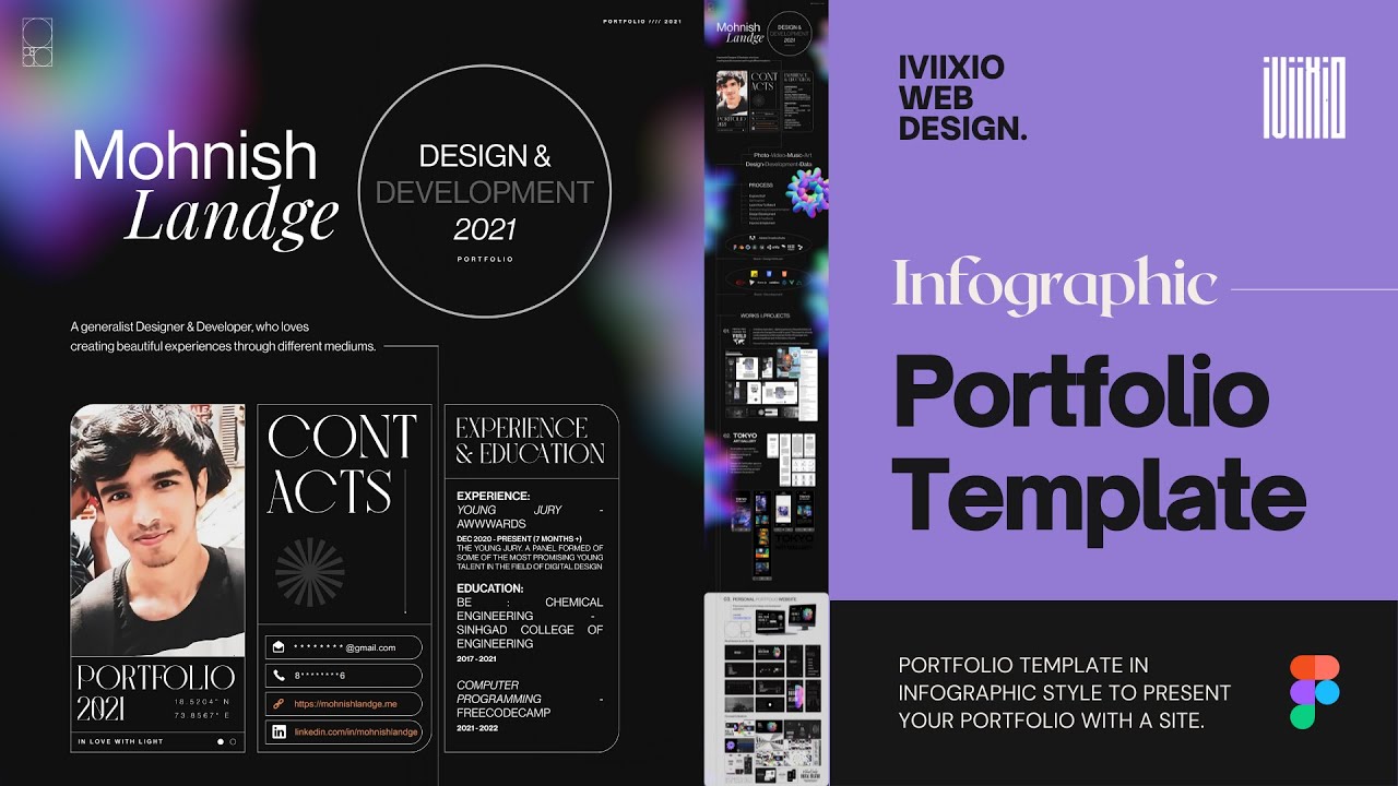 Portfolio Template | Design & Development - Infographic Showcase - YouTube