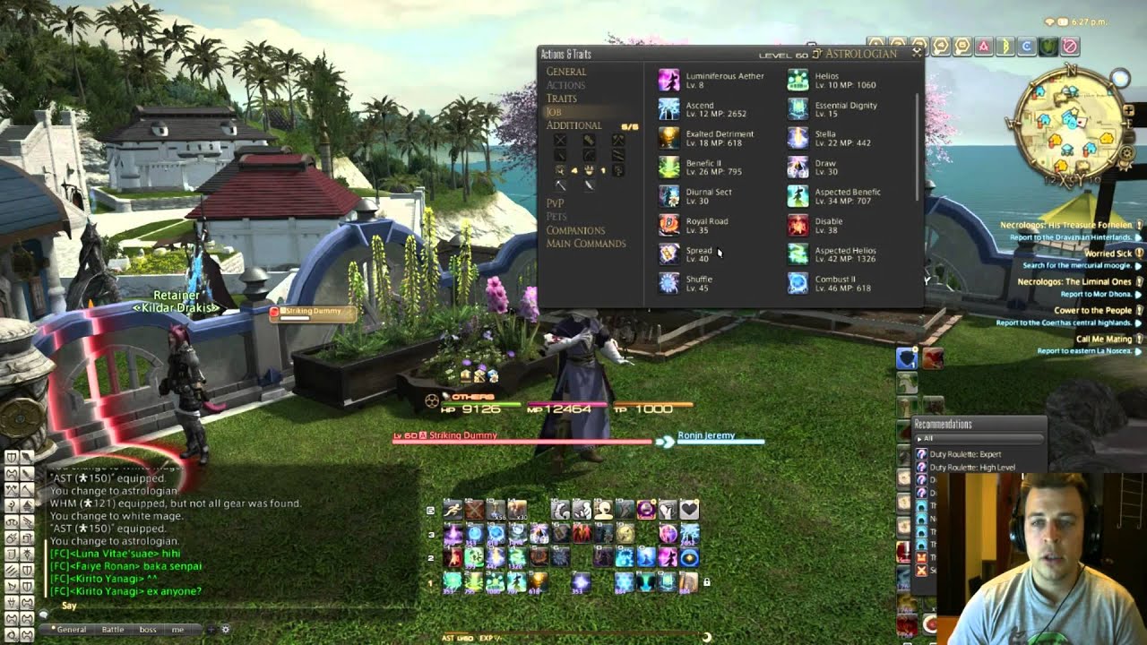 Final Fantasy XIV Astro skills - YouTube