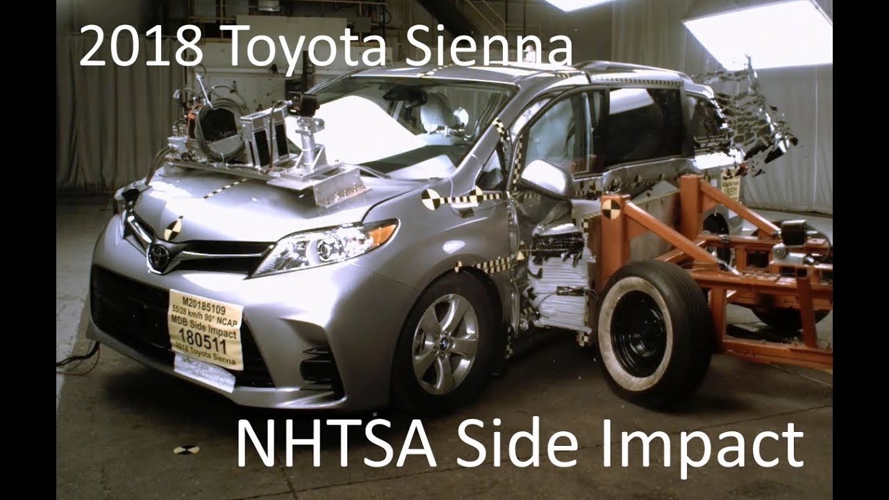 2018-2020 Toyota Sienna NHTSA Side Impact - YouTube