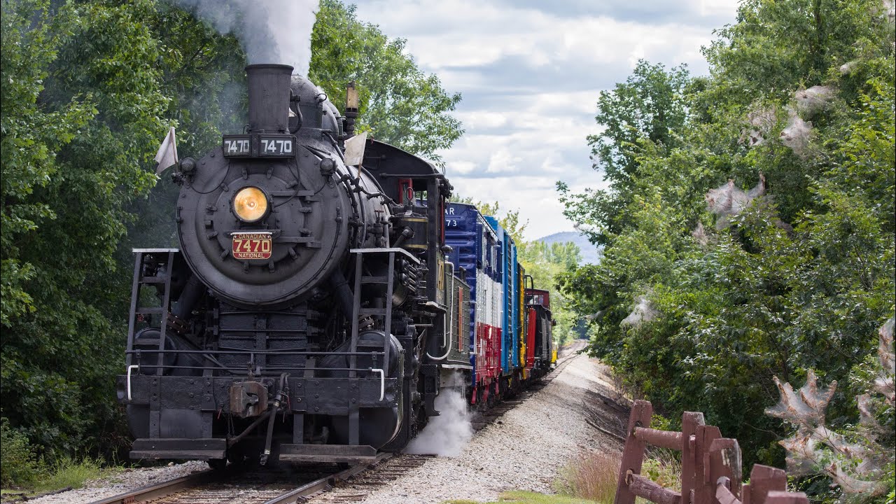 CN #7470 Steam Engine! | Conway Scenic Railfan's Weekend 2019! - YouTube