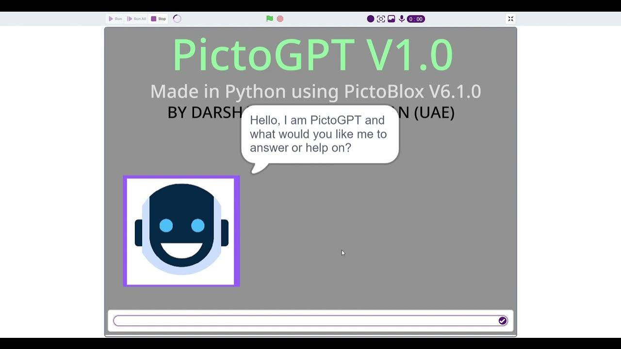 PictoGPT V1.0 in Python using Pictoblox - YouTube