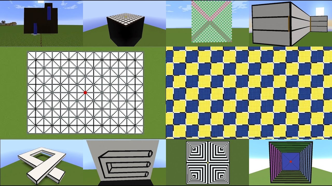 Illusions In Minecraft Yes Or No Minecraft Optical Illusion Minecraft