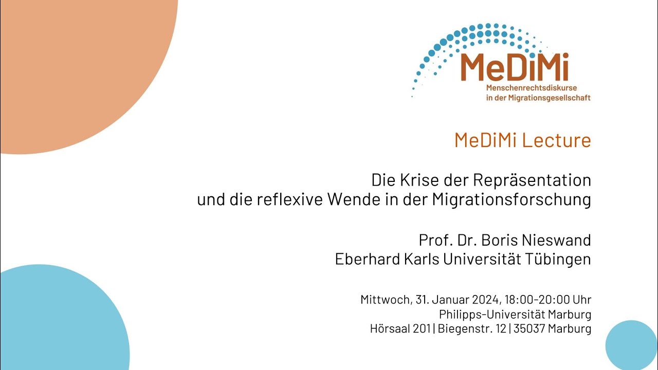 MeDiMi Lecture | Die Krise der Repräsentation und die reflexive Wende ...