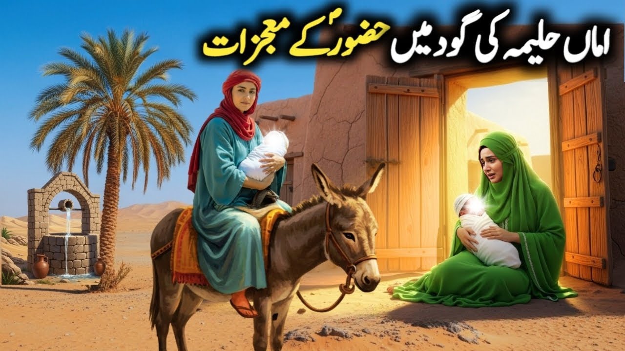 Bibi Haleema ki goad mein Nabi saw ke Mojzat | Hazrat Muhammad saw aur ...