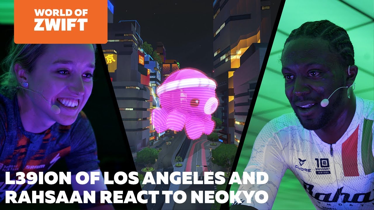 Rahsaan and friends from L39ION of LA react to Neokyo : World of Zwift ...