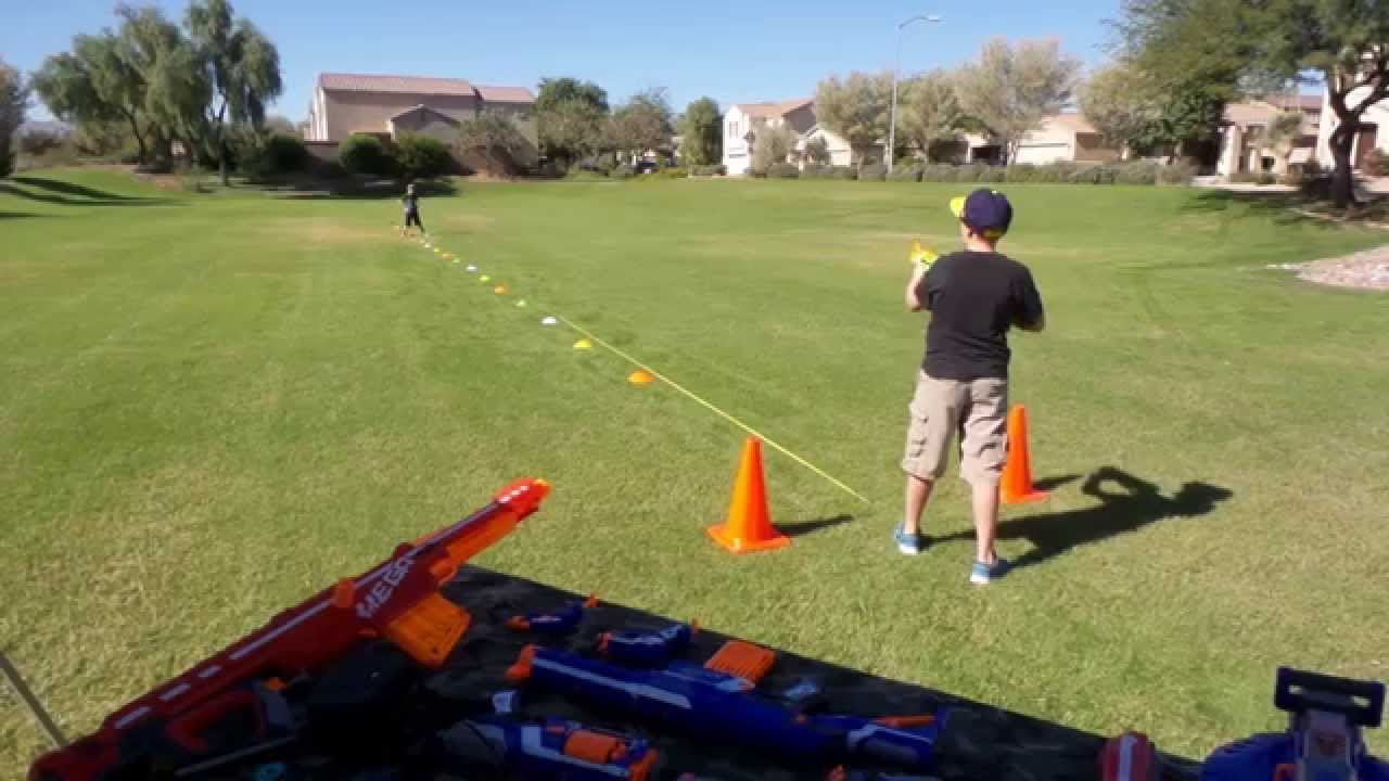 Nerf, Range Distance Test - YouTube