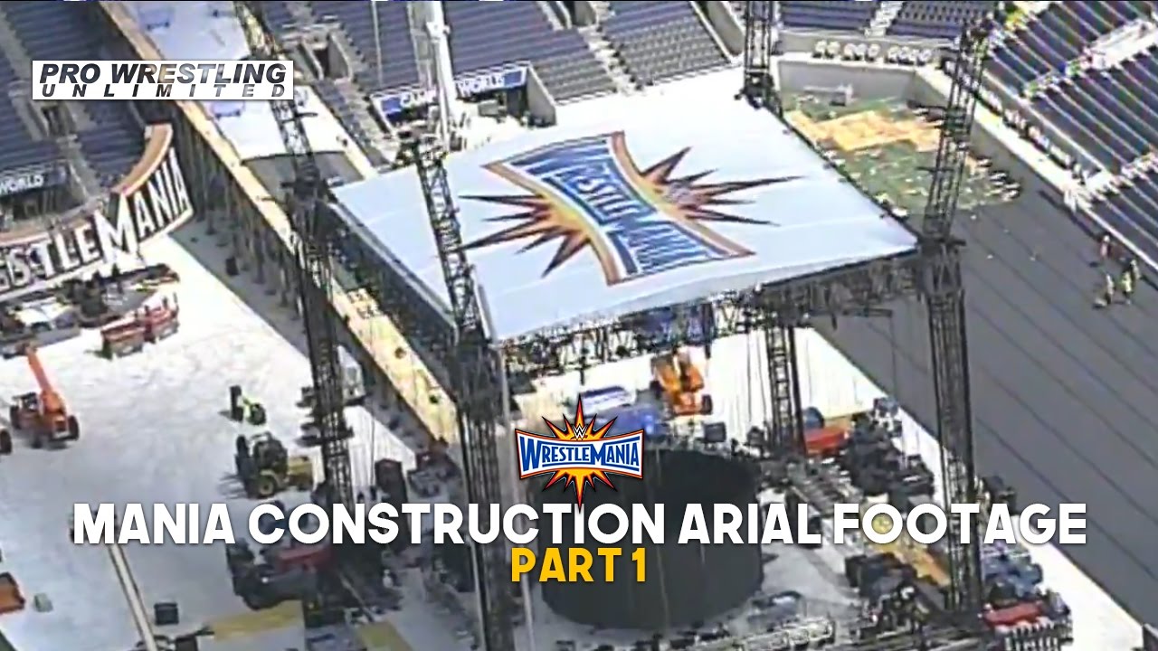 Leaked Aerial Footage Of The WrestleMania 33 Stage Construction Taking ...
