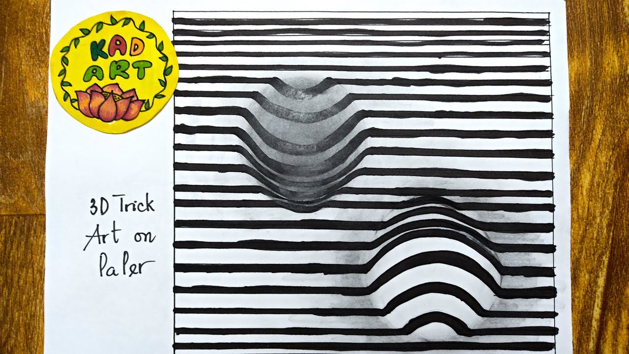 3D TRICK ART ON PAPER - HOW TO DRAW OPTICAL ILLUSIONS STEP BY STEP EASY ...