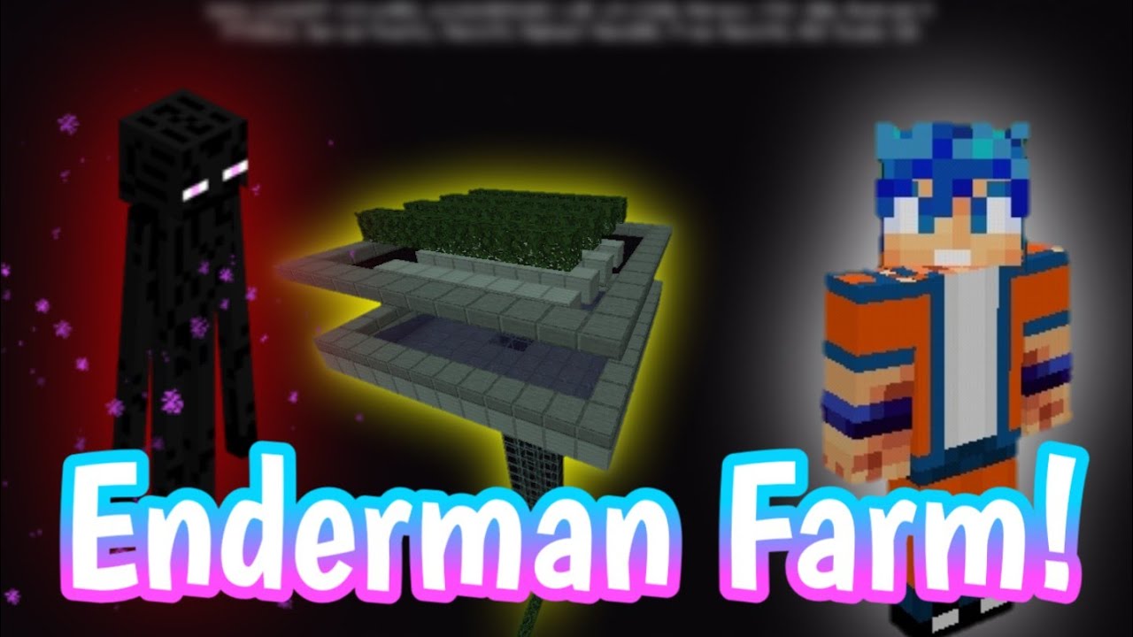 Minecraft Bedrock Enderman Farm - YouTube