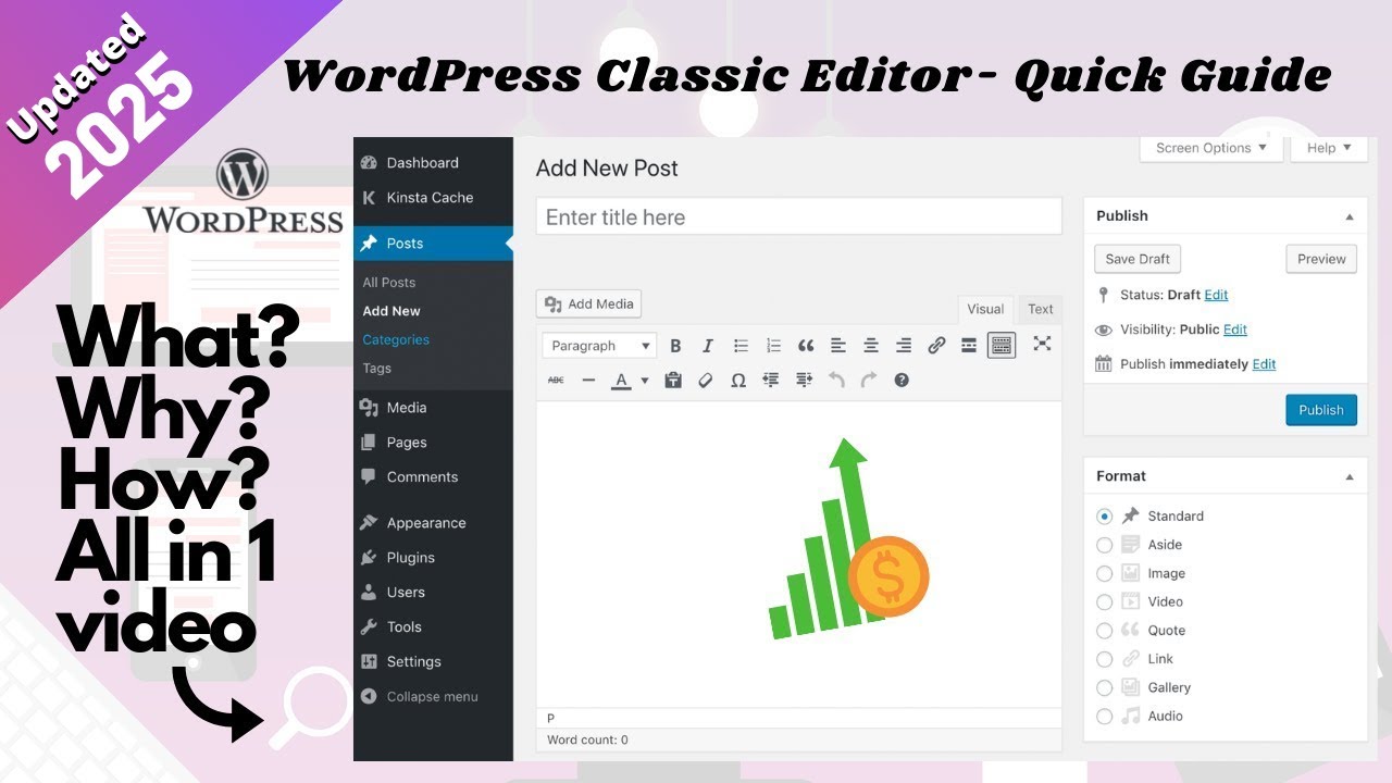 How to use WordPress Classic Editor | How to write blogs on WordPress ...