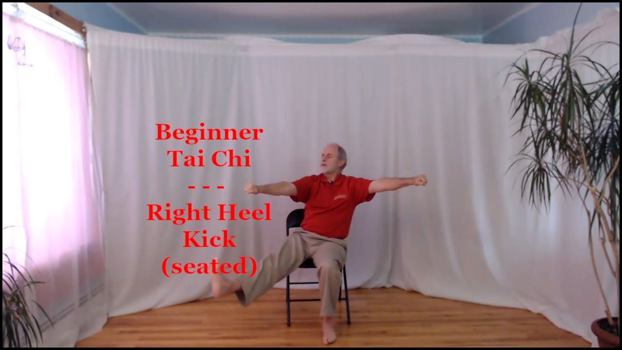 2020 Jul 03 Beginner Tai Chi - Right heel kick - YouTube