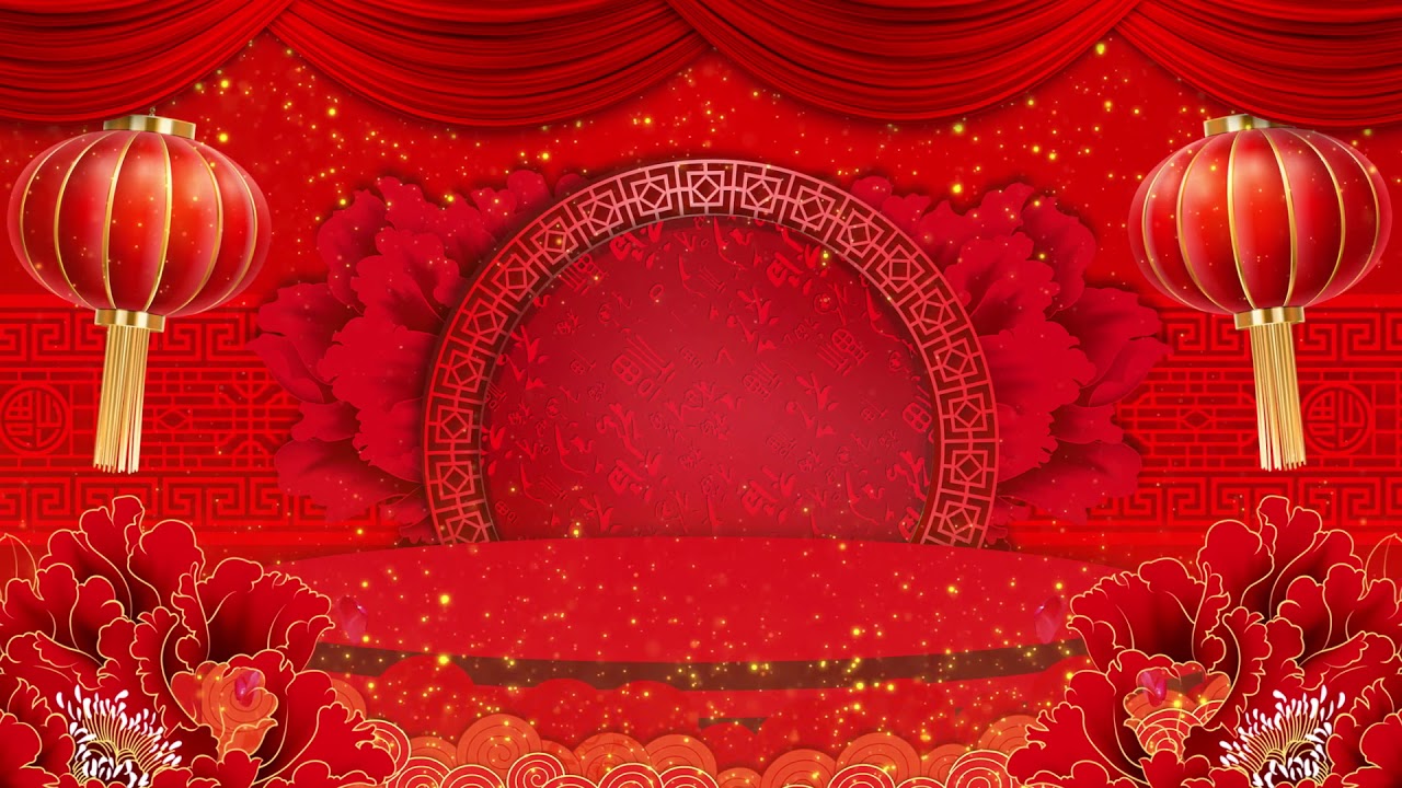 Festive particle lantern annual party evening animation special effects ...