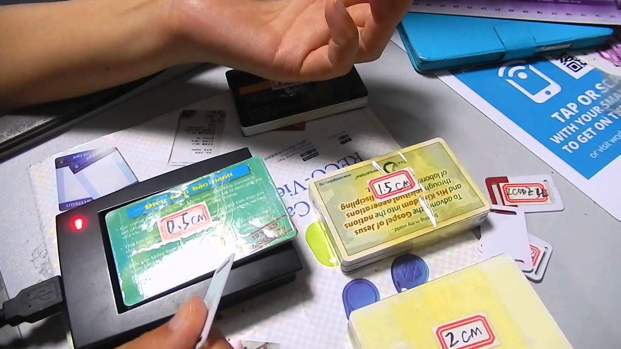 13.56MHz HF High Frequency Chip Read range Testing - YouTube