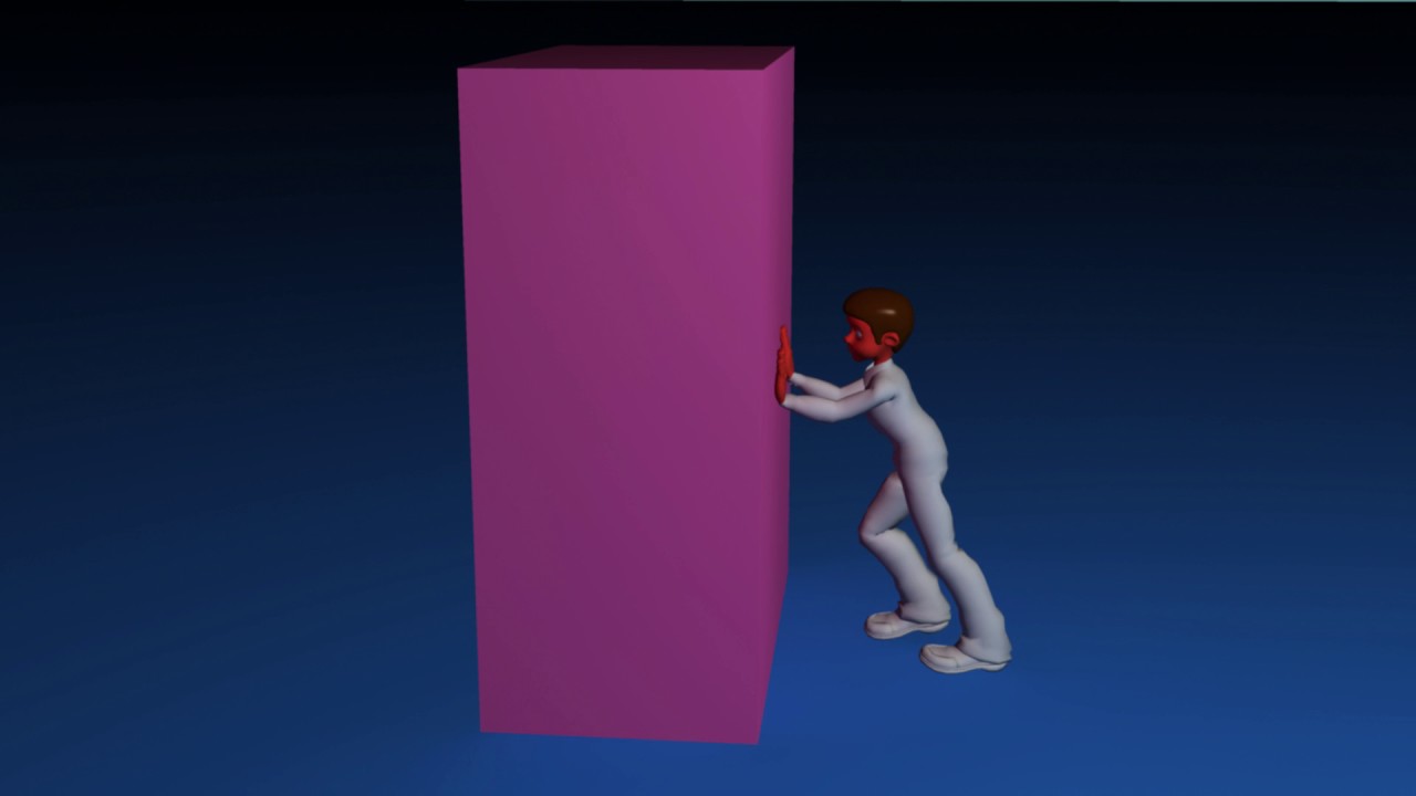 Animation of pushing a heavy object in 3D Max - YouTube