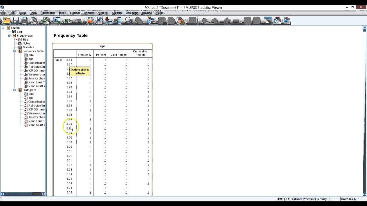 Intro to SPSS Descriptive Frequencies - YouTube