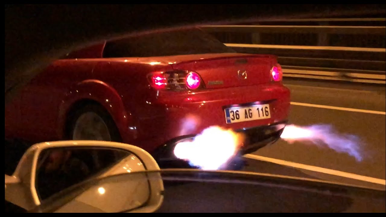 İstanbul Mazda Rx8 Exhaust Flame 1,5 mt Alevv - YouTube