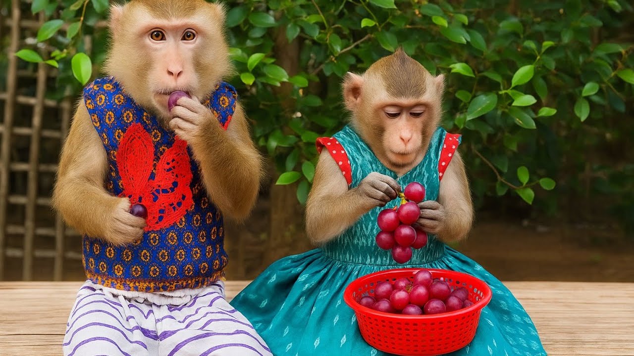 YaYa loves Theany very much and invites Theany to eat grapes. - YouTube