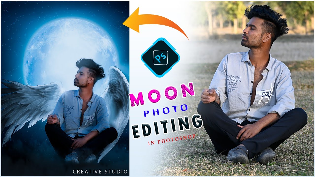Photoshop moon editing | Moon photo editing | Creative Studio | # ...