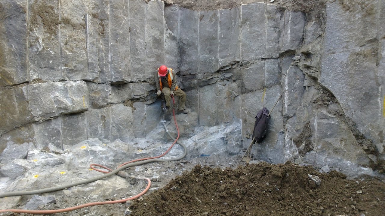 Blasting Narre Warren Granite - YouTube