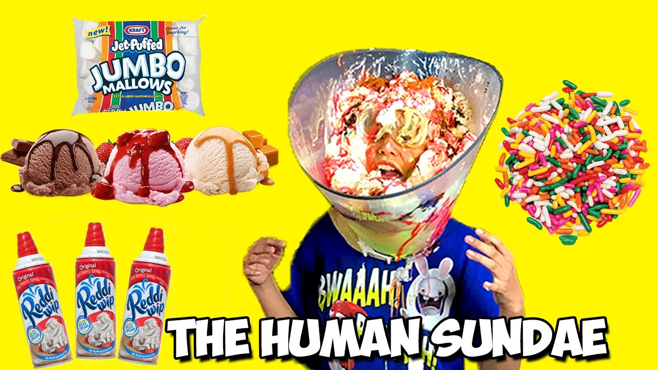 World's Largest Ice Cream Sundae | The HUMAN SUNDAE CHALLENGE - YouTube