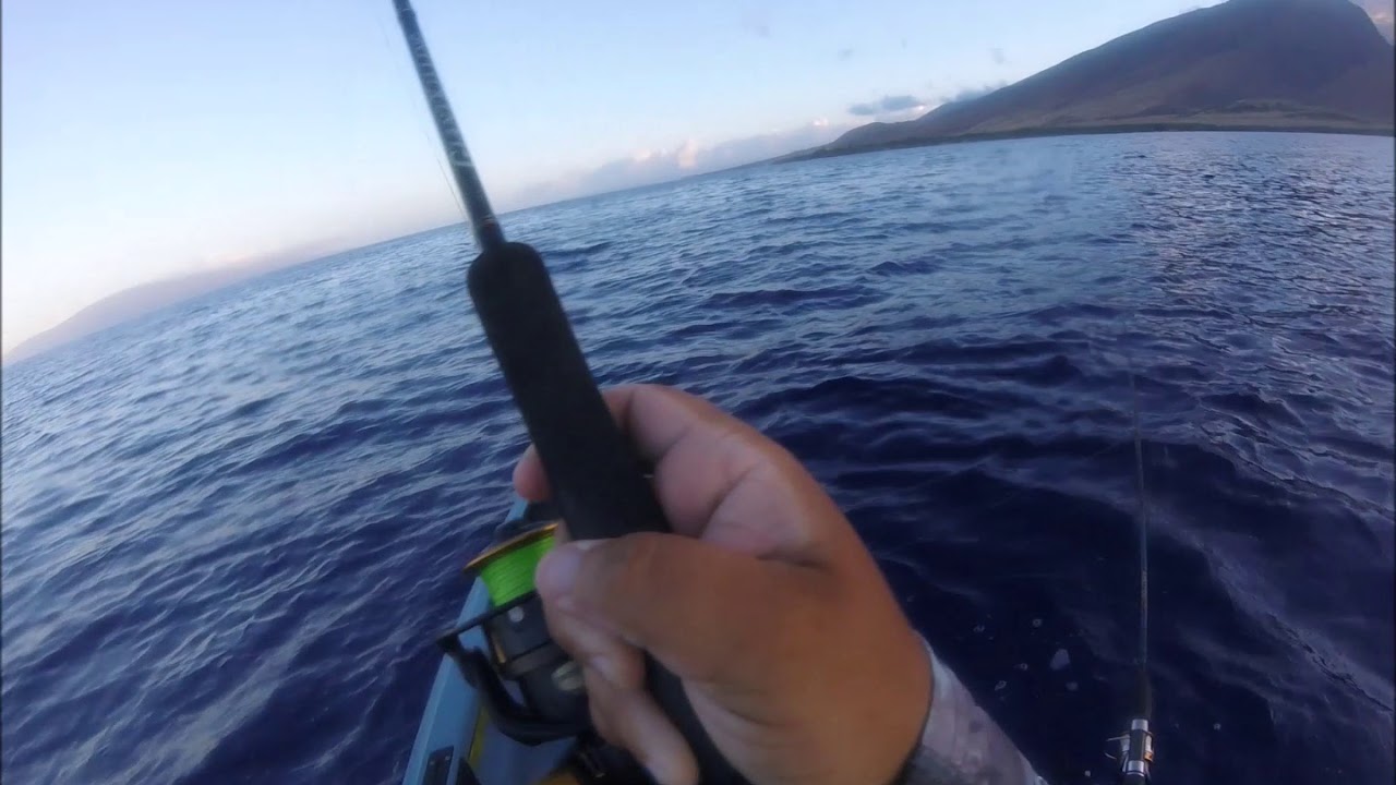 VERTICAL JIGGING PRODUCING FISHING | HAWAII KAYAK FISH - YouTube
