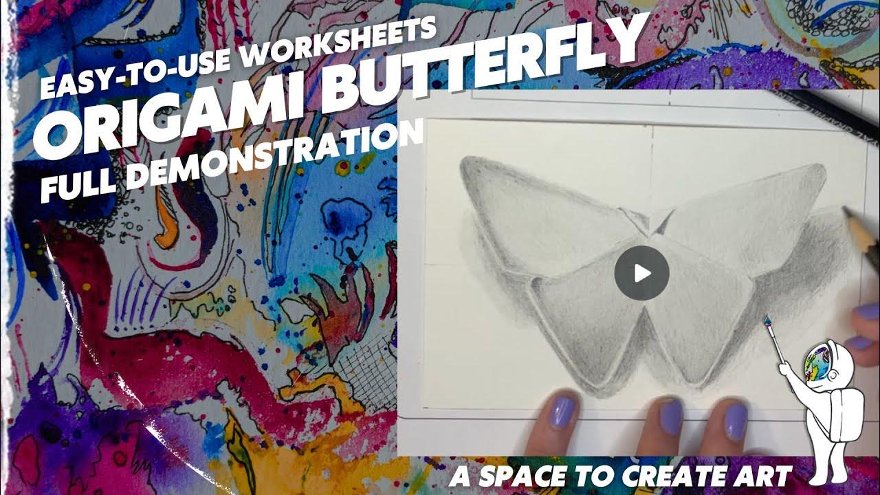 Origami Butterfly Drawing Demonstration - YouTube