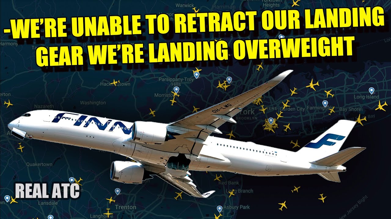 Finnair Airbus A350 Overweight landing with gear retraction problem ...