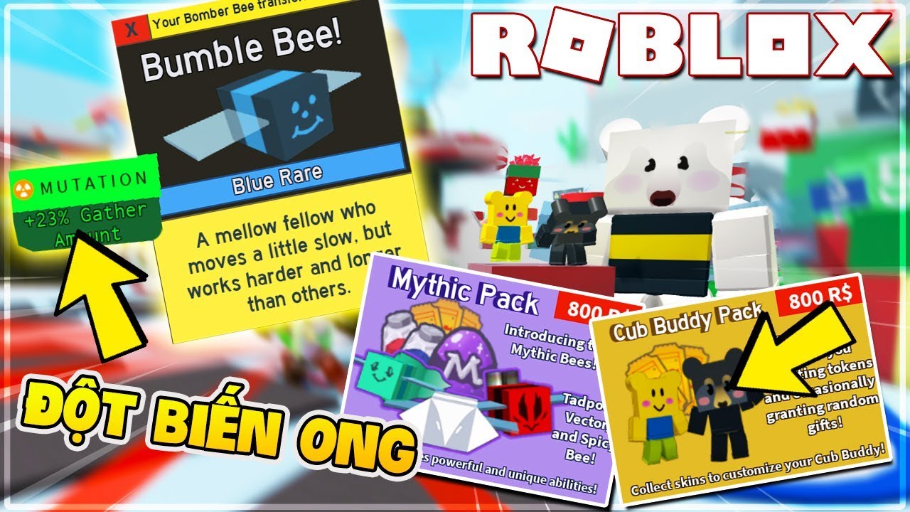 🎄 CÁCH HÓA ONG ĐỘT BIẾN VÀ NHẬN BẠN ĐỒNG HÀNH CUB BUDDY TRONG BEE SWARM ...