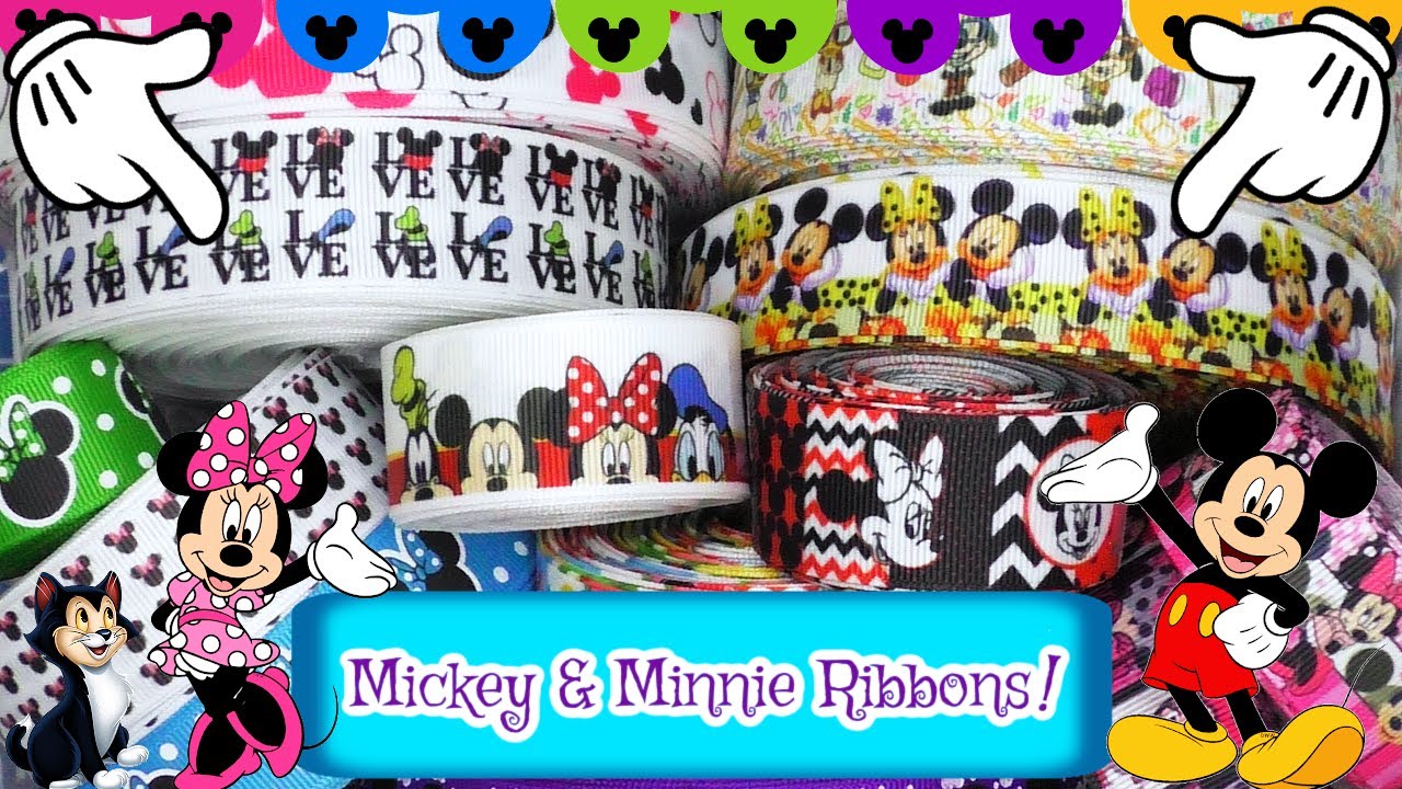 Mickey & Minnie Inspired Ribbons! / Hair Bow / Grosgrain Ribbon / DIY ...