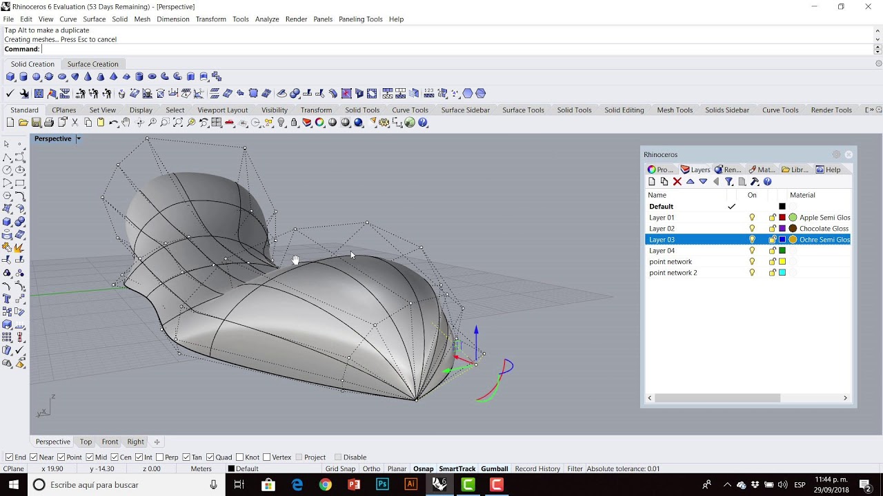 RHINOCEROS : PANELING TOOLS (PARTE 3) - YouTube